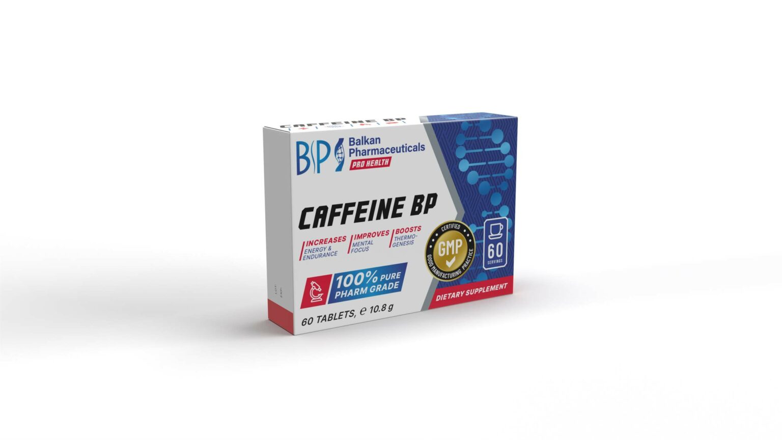 Caffeine (Balkan Pharma) (100mg x 60 Comprimido) – Banco Proteinas